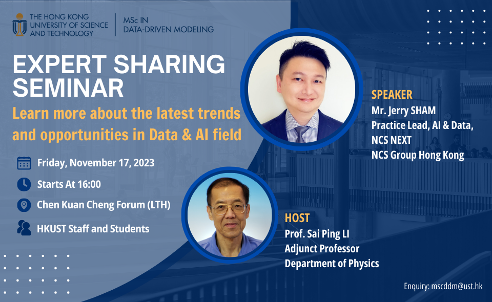 Hkust Msc In Data Driven Modeling Expert Sharing Seminar By Mr Jerry