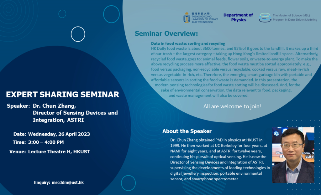 HKUST MSc in Data-Driven Modeling - Expert Sharing Seminar by Dr Chun ZHANG | The Hong Kong ...